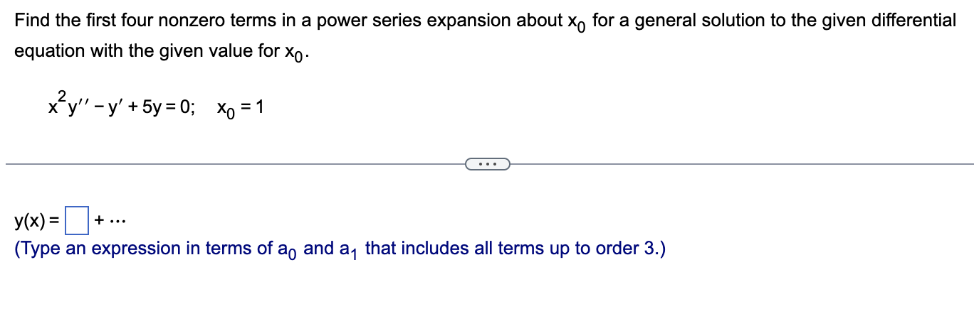 Solved Find the first four nonzero terms in a power series | Chegg.com