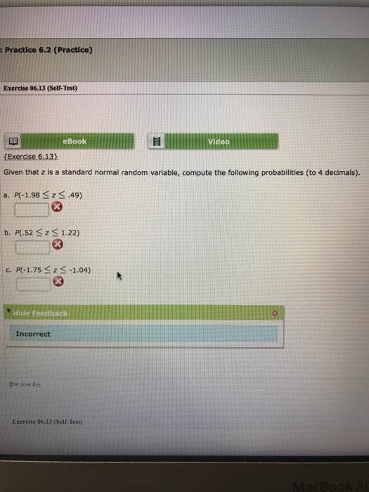 Solved Given that z Is a standard normal random variable, | Chegg.com