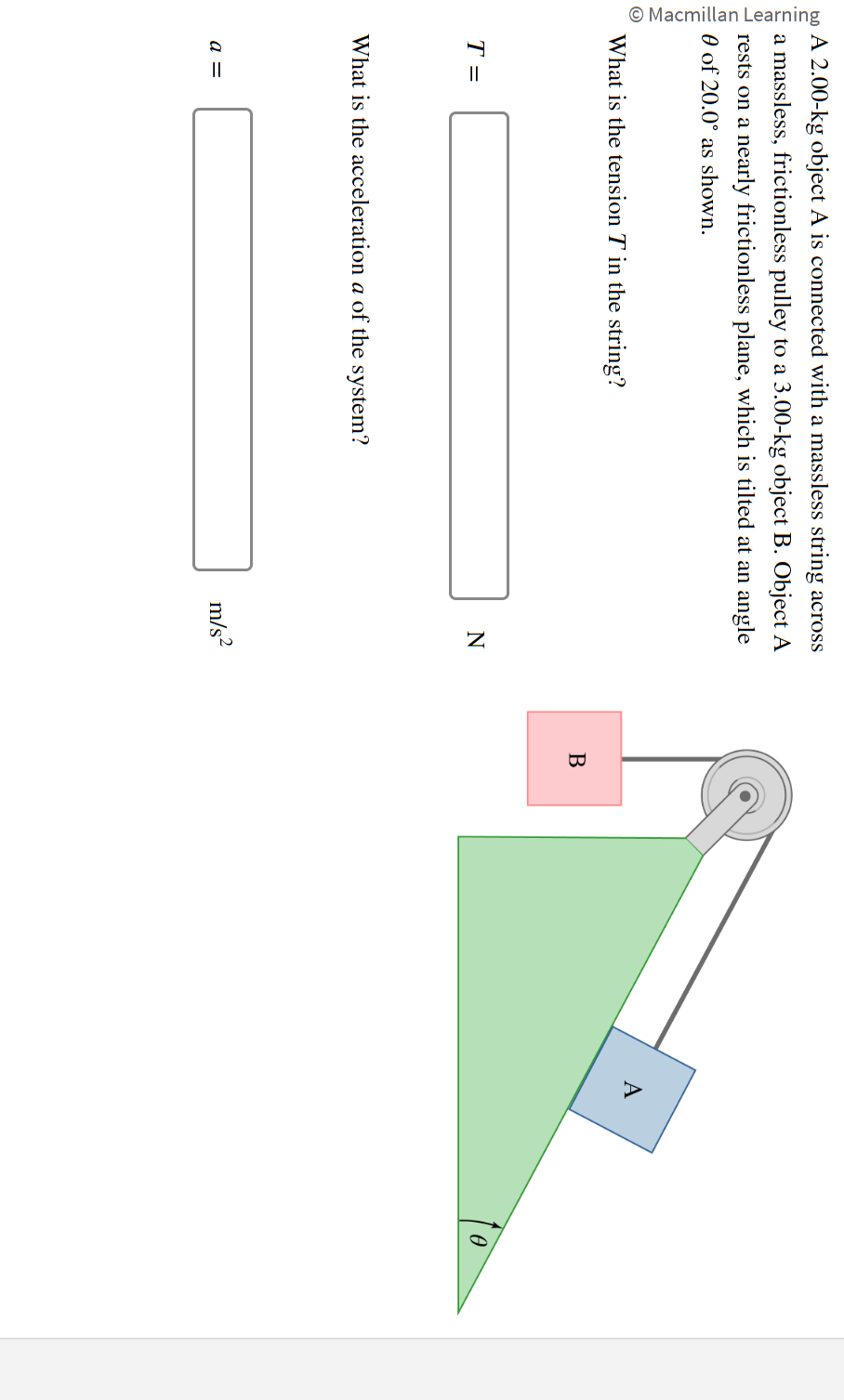 Solved cDA2.00−kg object A is connected with a massless | Chegg.com