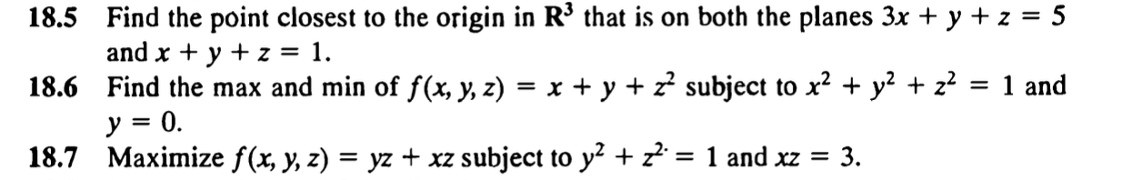 Solved 18.2 Find the maximum and minimum distance from the | Chegg.com