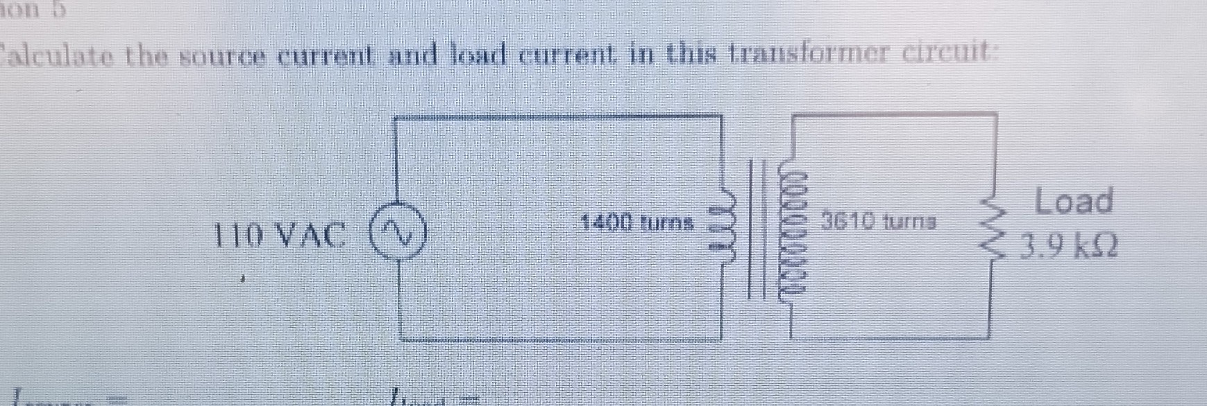 Solved Walculate the source current and load current in this | Chegg.com