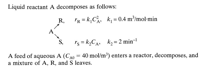 Solved Liquid reactant A decomposes as follows: R "R =kCk k | Chegg.com