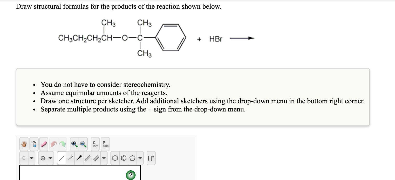 Solved Draw the structural formula of the product of the | Chegg.com