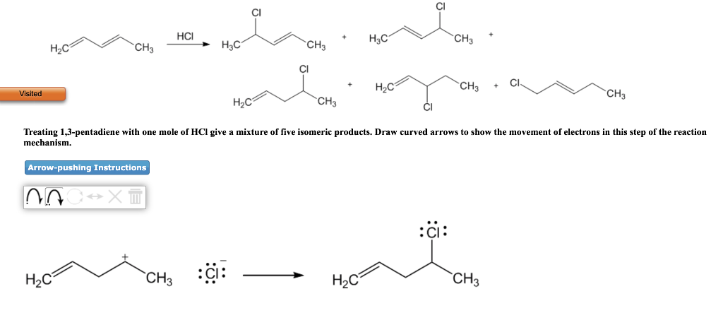 Solved CI HCI H3C CH3 H2C CH3 H3C CH3 H2C CHE CI Visited CH3 | Chegg.com