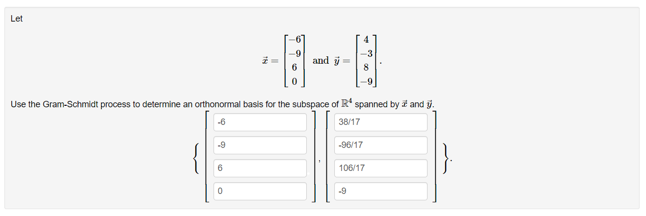 Solved Let x=⎣⎡−6−960⎦⎤ and y=⎣⎡4−38−9⎦⎤ Use the | Chegg.com