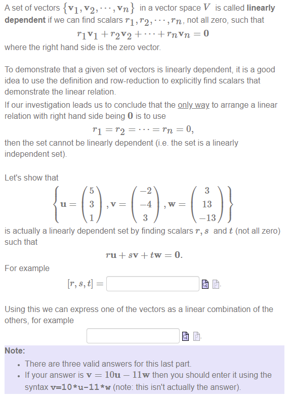 Solved A set of vectors {V1, V2,---, vn} in a vector space V | Chegg.com