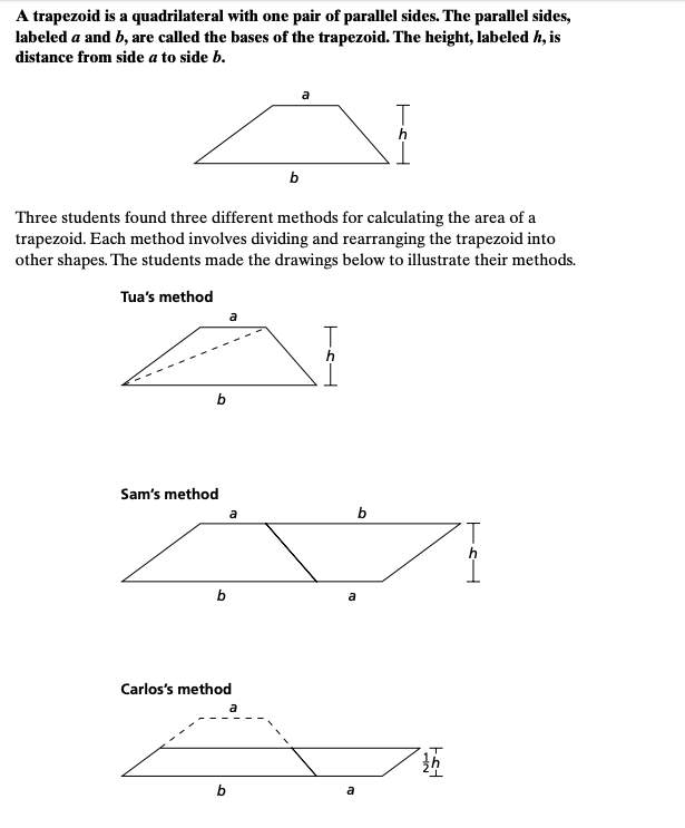 Solved A trapezoid is a quadrilateral with one pair of | Chegg.com