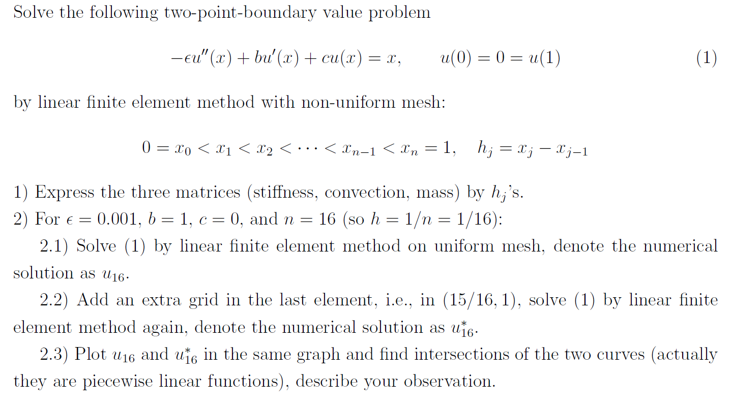 Solved Solve the following two-point-boundary value problem | Chegg.com
