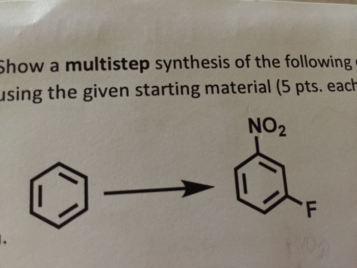 Solved a multistep synthesis of the following using the | Chegg.com