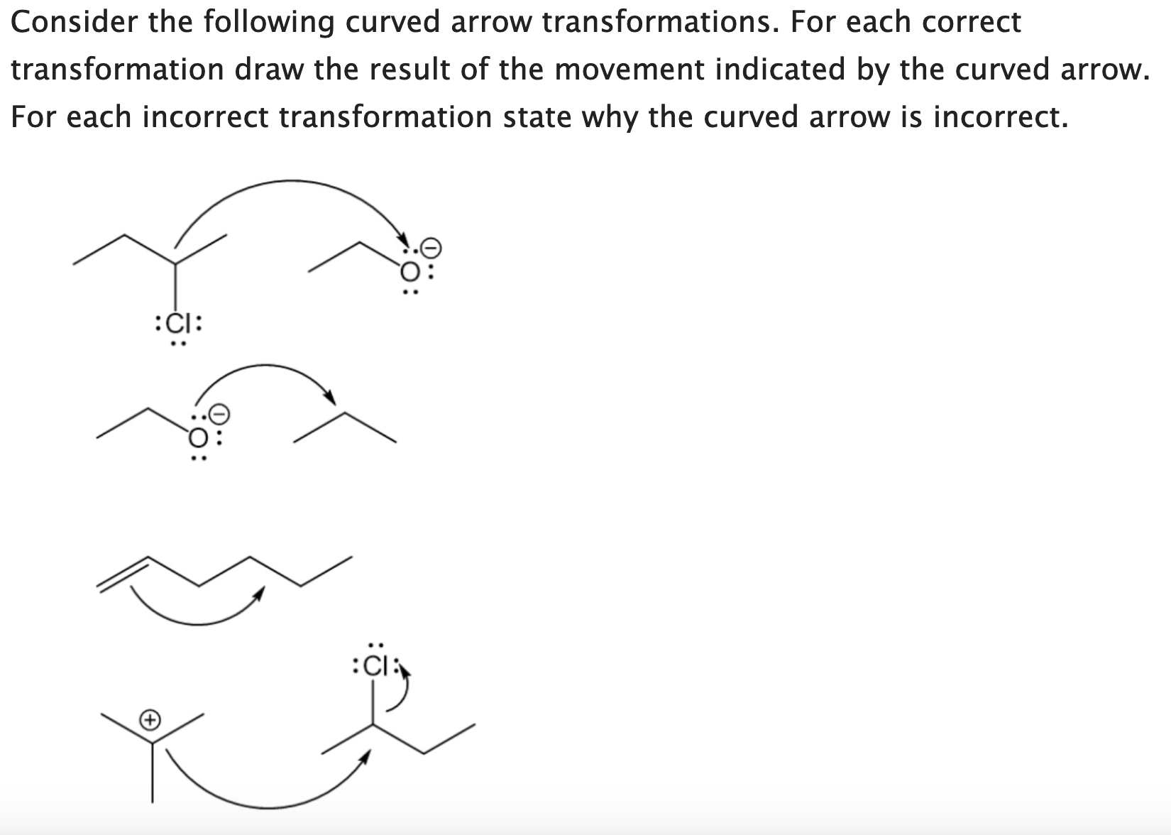 Solved Consider the following curved arrow transformations. | Chegg.com