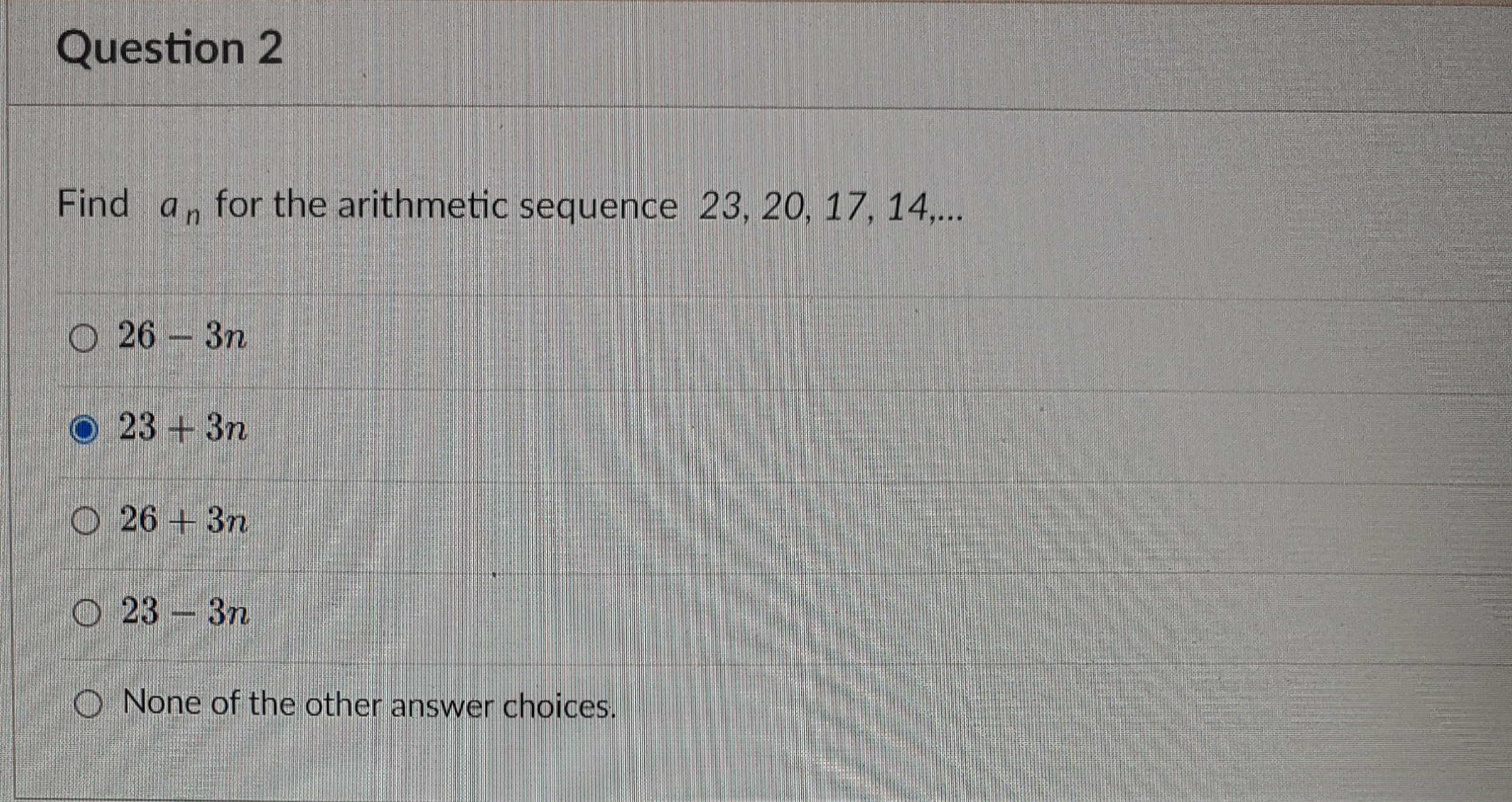 Solved Find an for the arithmetic sequence having a4=18 and | Chegg.com