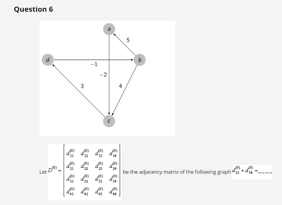 Solved Question 1 be the adjacency matrix with k=2 of the | Chegg.com