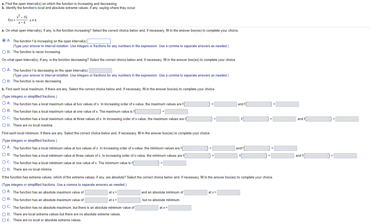 Solved a. Find the open interval(s) on which the function is | Chegg.com