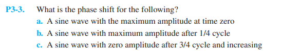 Solved 3-3. What is the phase shift for the following? a. A | Chegg.com