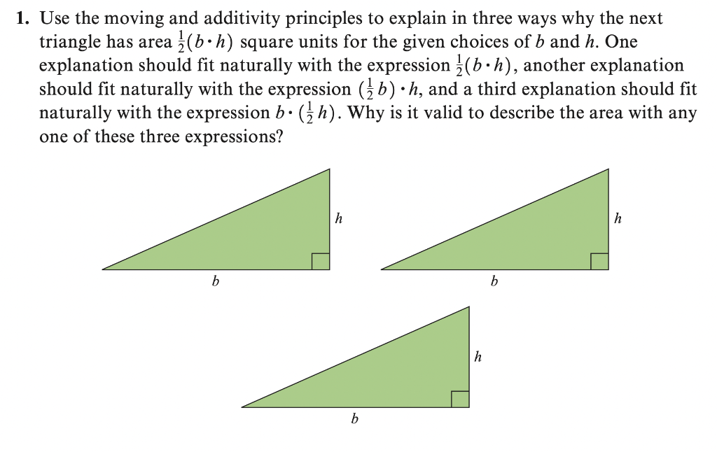 Solved Use the moving and additivity principles to explain | Chegg.com