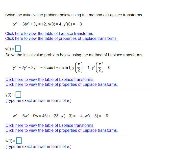 Solved Solve the initial value problem below using the | Chegg.com