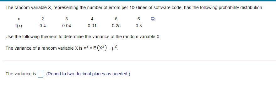 Solved The random variable X, representing the number of | Chegg.com