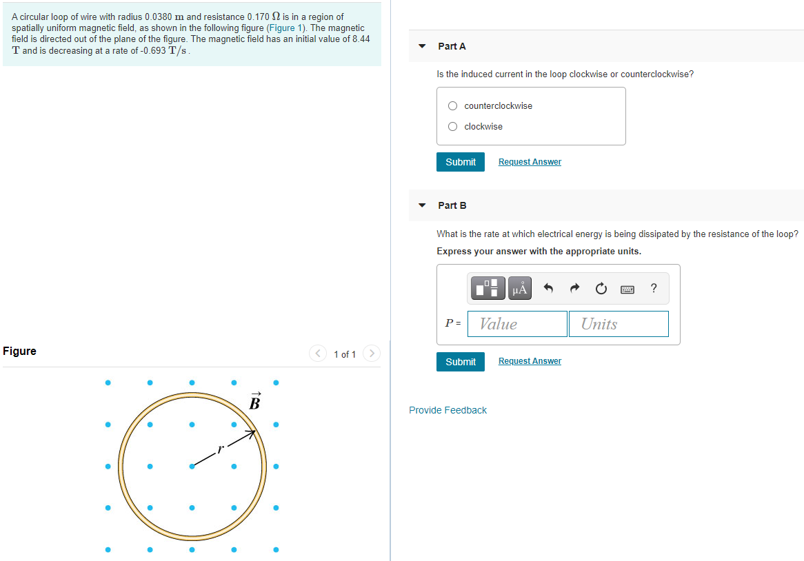 Solved A circular loop of wire with radius 0.0380 m and | Chegg.com