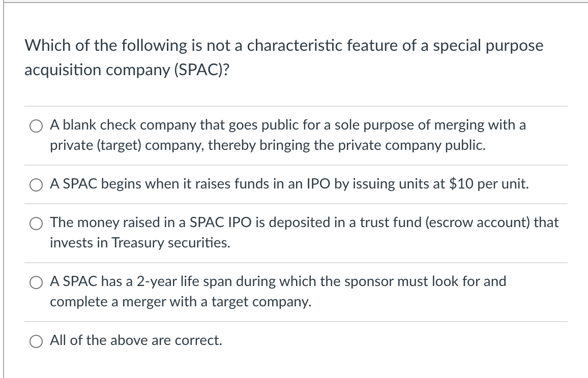 Solved Which of the following is not a characteristic | Chegg.com