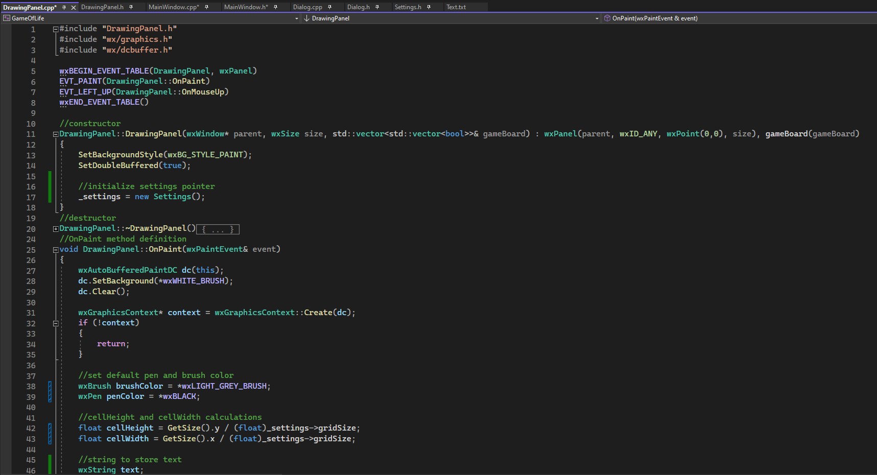 Solved Hello, Im trying to get my settings to change when | Chegg.com