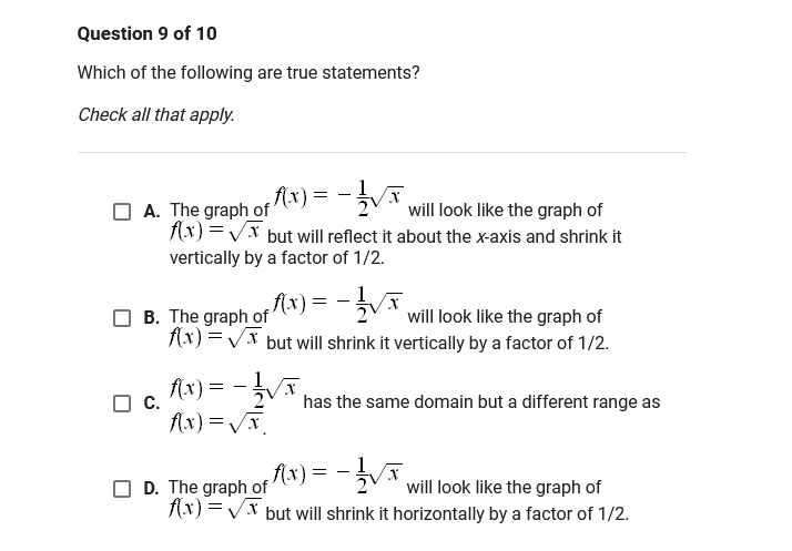 Solved Which of the following are true statements?what does | Chegg.com