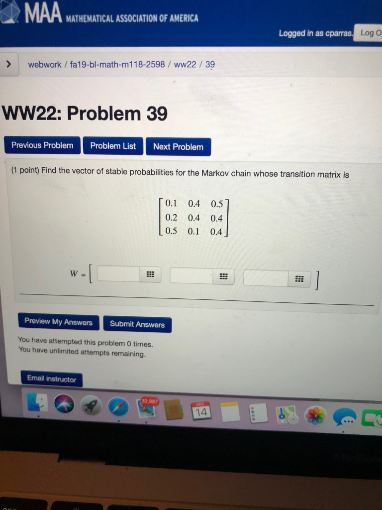 Solved MATHEMATICAL ASSOCIATION OF AMERICA Logged in as | Chegg.com