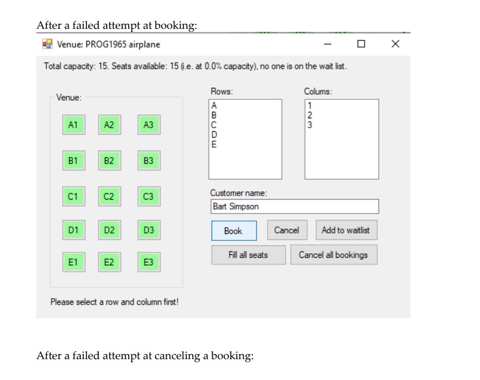Solved Airline Booking System In this assignment you are to | Chegg.com