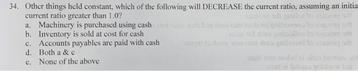 Solved Other things held constant, which of the following | Chegg.com