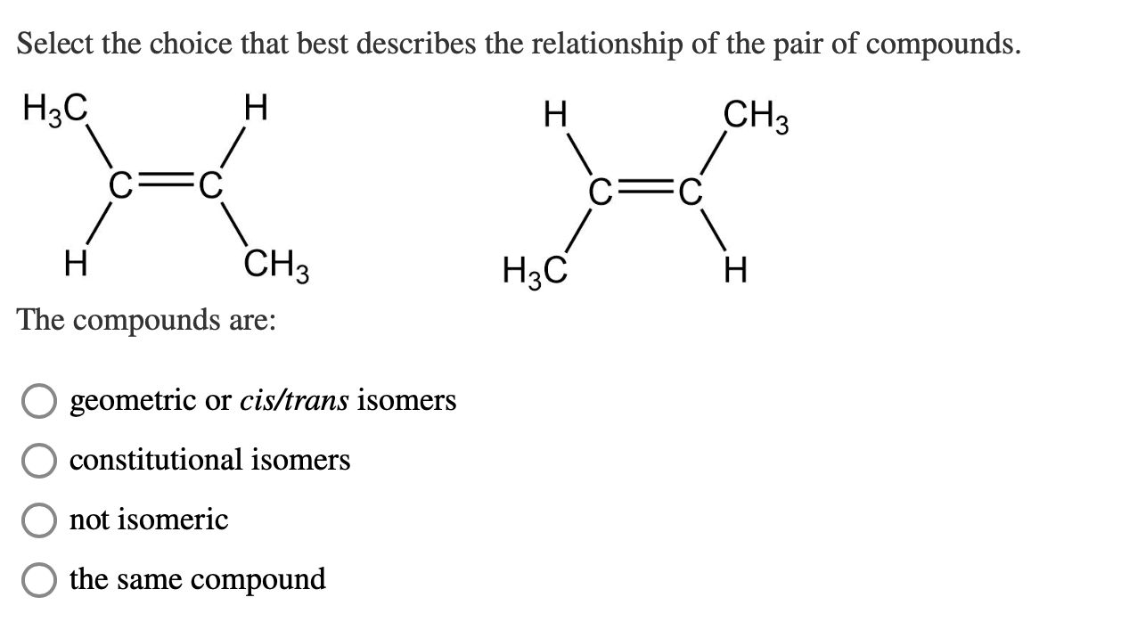 Solved Select the choice that best describes the | Chegg.com