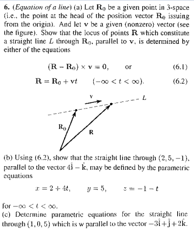 Solved 6. (Equation of a line) (a) Let R0 be a given point | Chegg.com