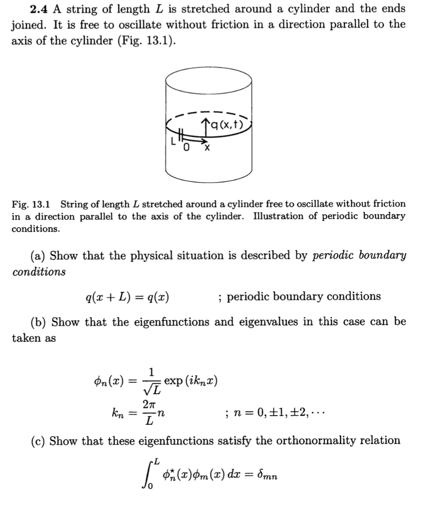 Solved 2.4 A string of length L is stretched around a | Chegg.com