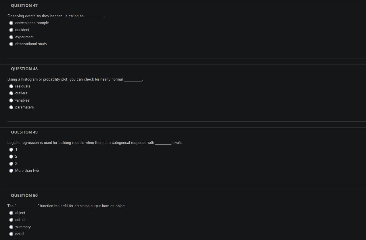 Solved QUESTION 47 Observing events as they happen, is | Chegg.com