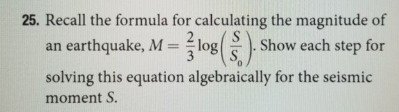 Solved 25. Recall the formula for calculating the magnitude | Chegg.com