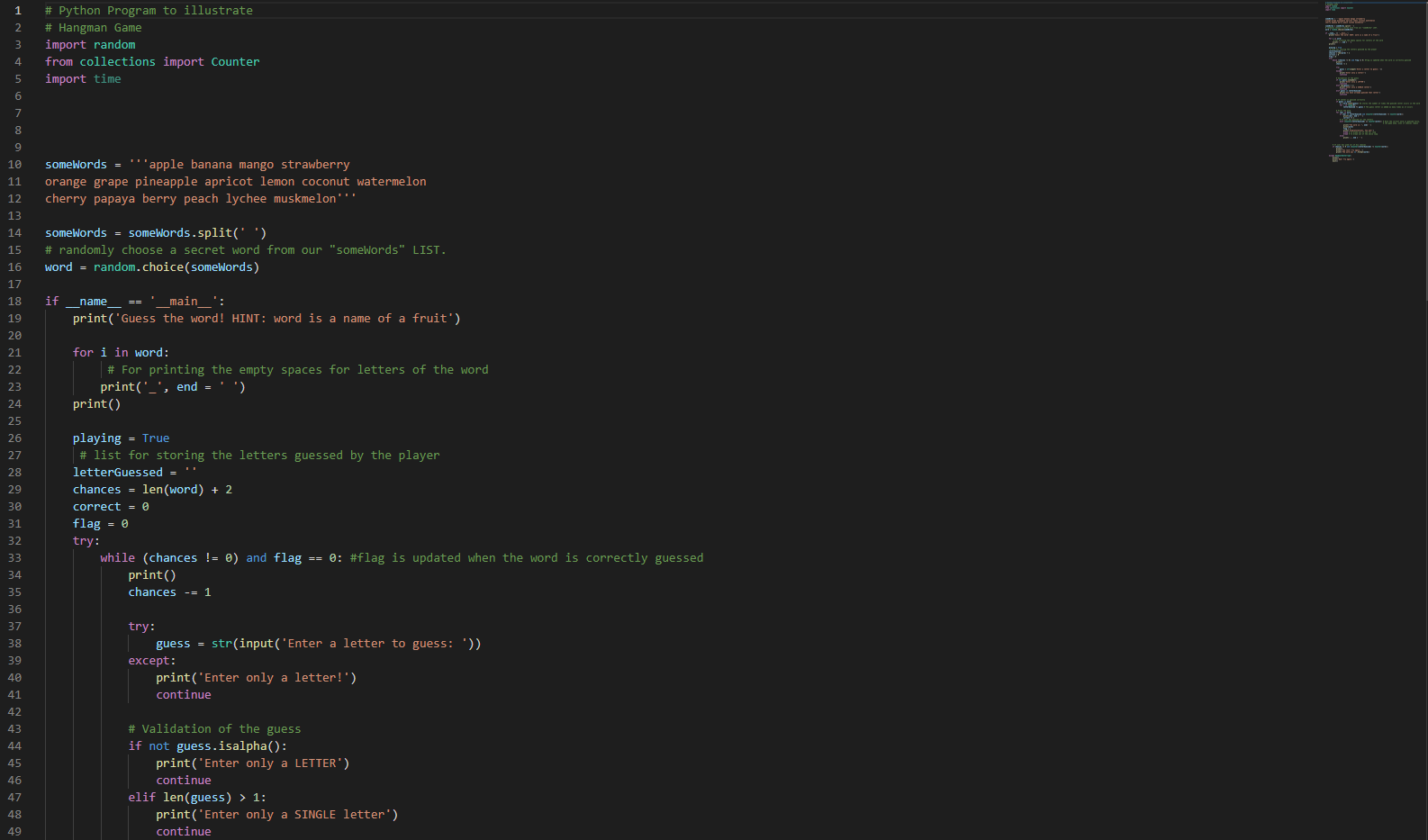 Solved PYTHON -- Below is a hangman game coded | Chegg.com