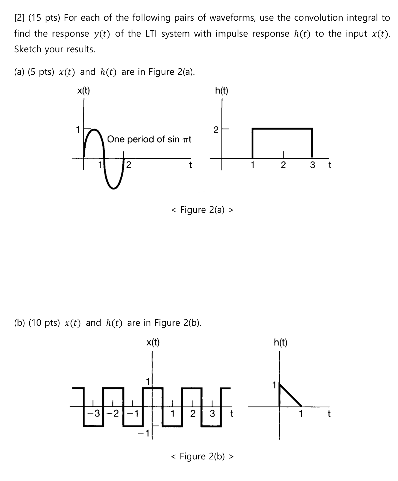 Solved [2] (15 ﻿pts) ﻿For each of the following pairs of | Chegg.com