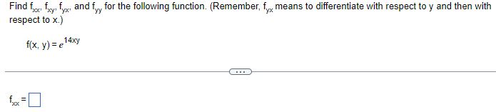 Solved Find \\( \\mathrm{f}_{\\mathrm{xx}}, | Chegg.com