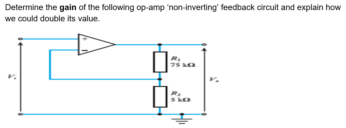 Solved Determine the gain of the following op-amp | Chegg.com
