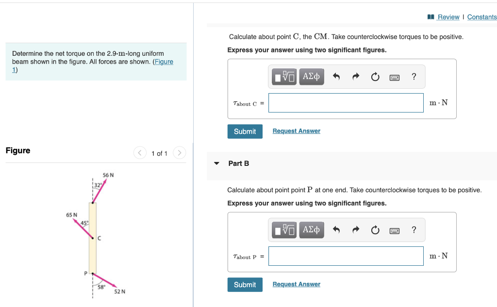 Solved Calculate about point C, the CM. Take | Chegg.com