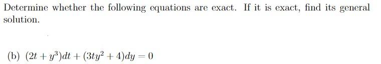 Solved First Order Linear Ode Find An Integrating Factor 8359