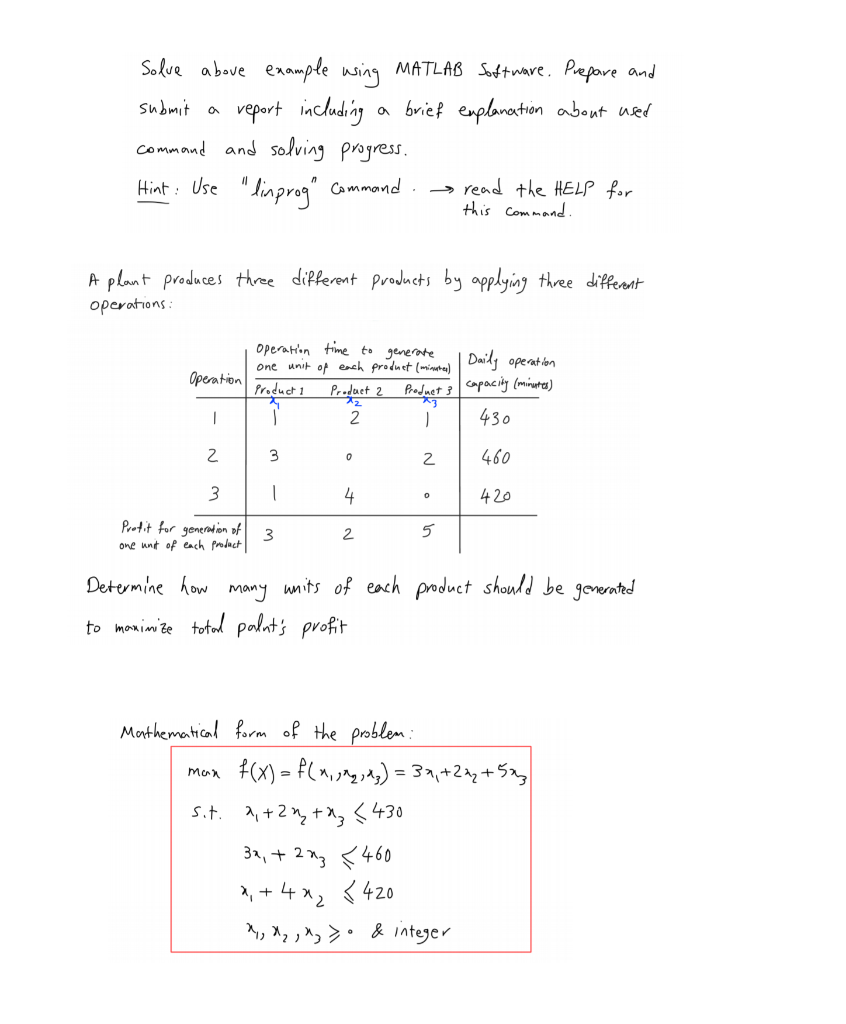 Solved Solve above example wsing MATLAB Software. Prepare | Chegg.com
