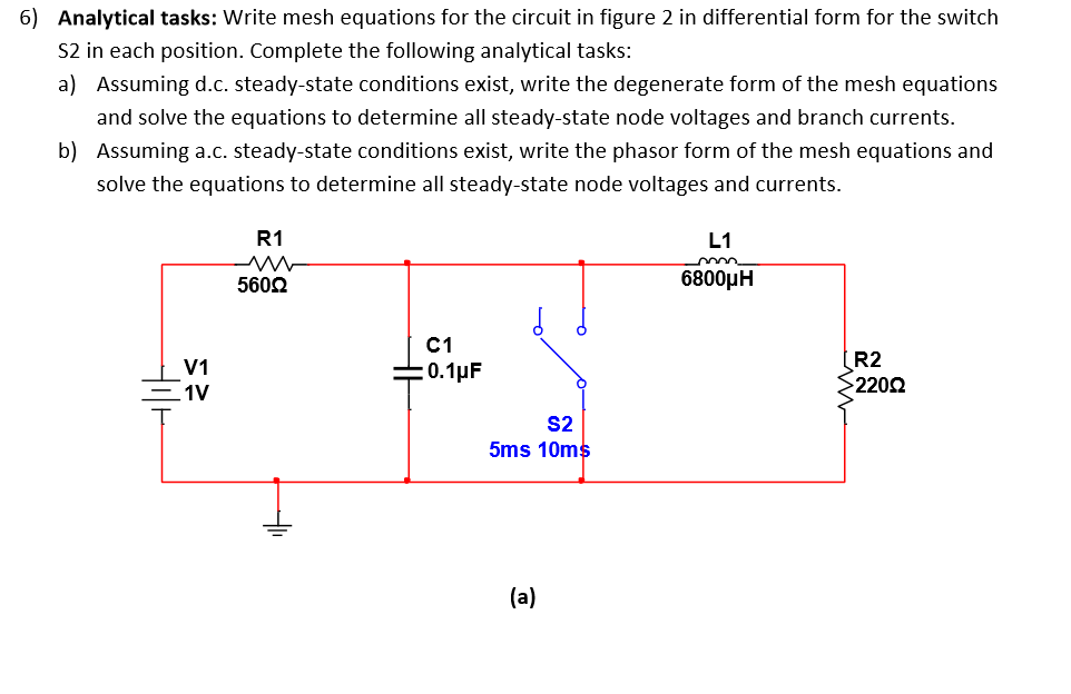 3) Analytical tasks: Write node equations for the | Chegg.com