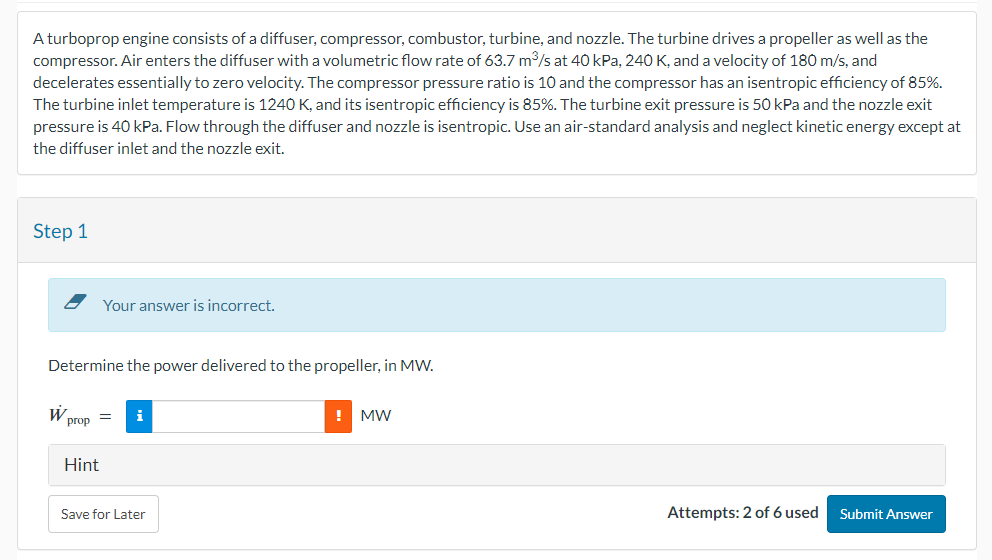 A turboprop engine consists of a diffuser, | Chegg.com