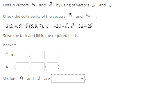 Solved Obtain vectors c1 and d by using of vectors a and b. | Chegg.com