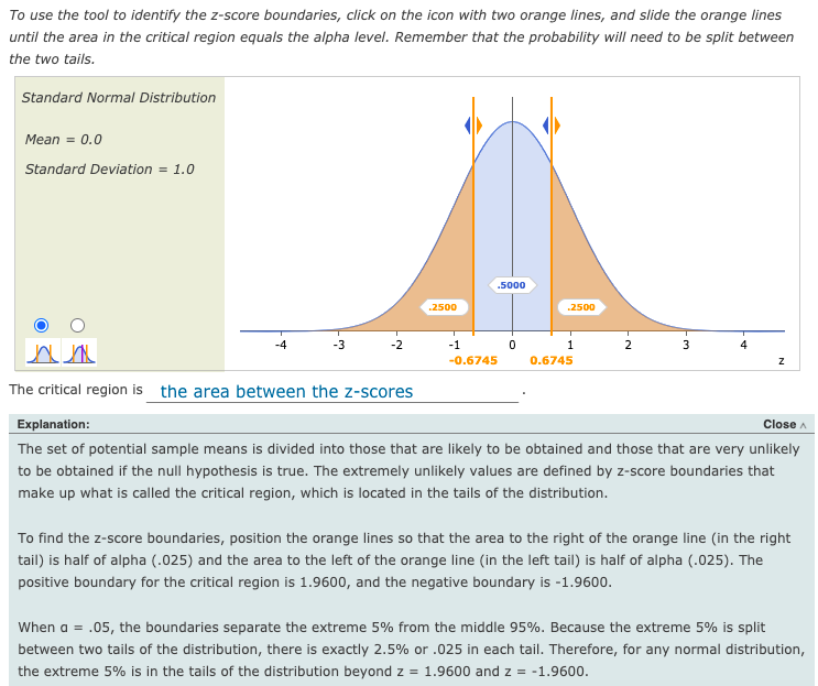 Solved The alpha level is set before (at the beginning of an | Chegg.com