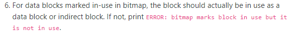 6. For data blocks marked in-use in bitmap, the block | Chegg.com