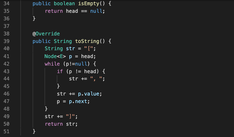 Solved Q3LinkedList implements a singly linked list. This | Chegg.com