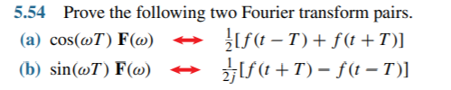 Solved Prove the following two Fourier transform pairs fT)f | Chegg.com