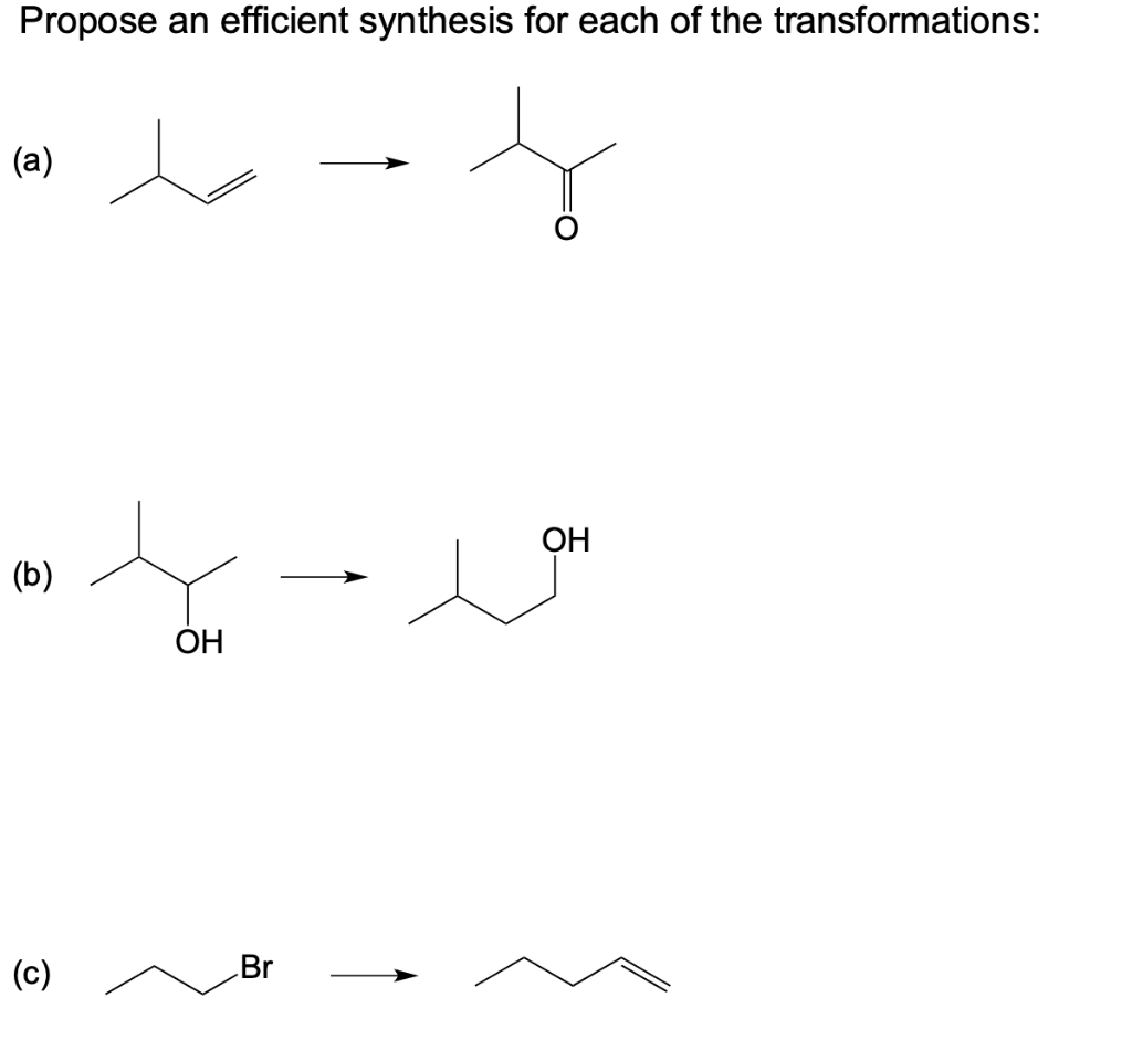 Solved Propose an efficient synthesis for each of the | Chegg.com