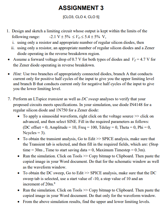 Solved ASSIGNMENT 3 [CLO3, CLO 4, CLO 5) 1. Design and | Chegg.com