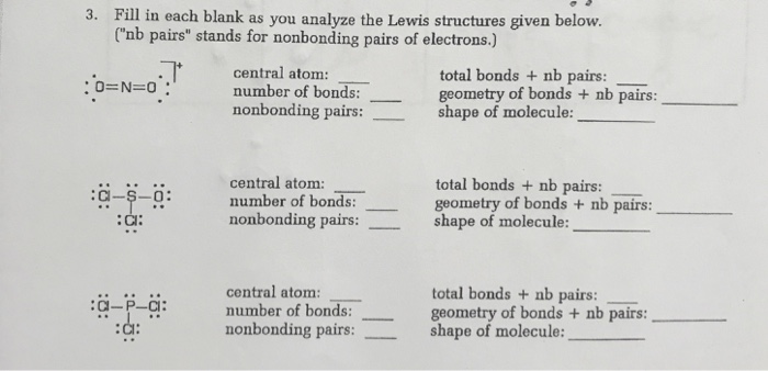 Solved Fill in each blank as you analyze the Lewis | Chegg.com